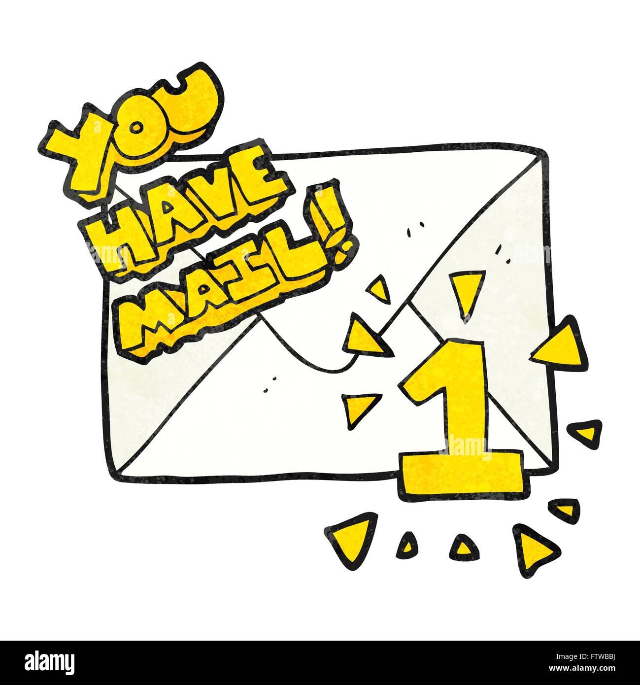 Freehand retro cartoon mail symbol hi-res stock photography and images ...