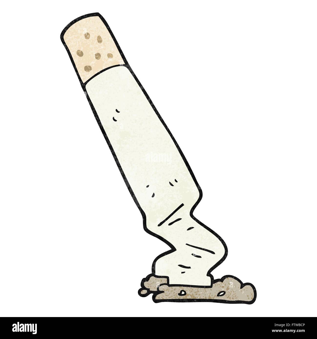 freehand textured cartoon cigarette Stock Vector Image & Art - Alamy