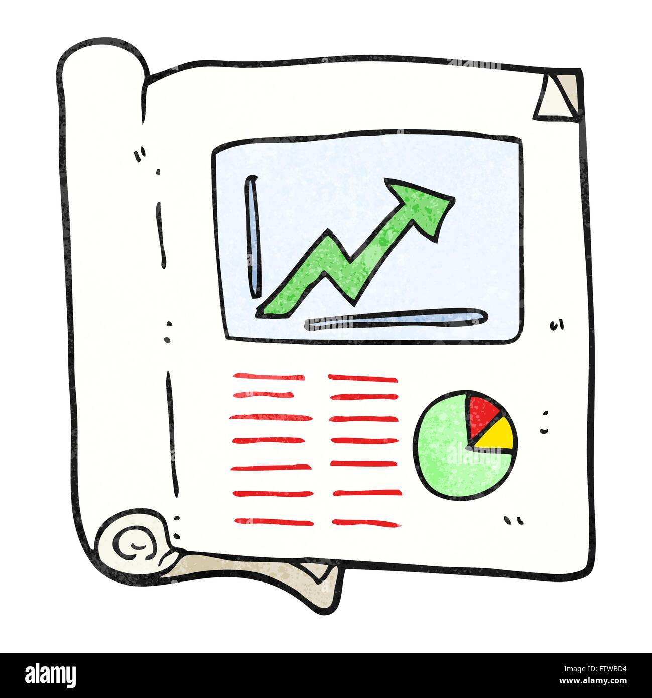 freehand textured cartoon business document Stock Vector Image & Art ...