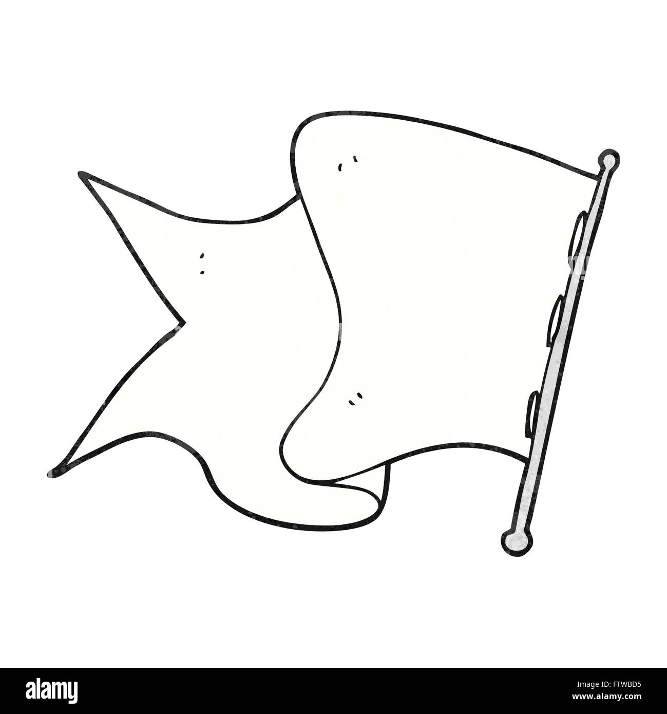 freehand textured cartoon white flag Stock Vector Image & Art - Alamy