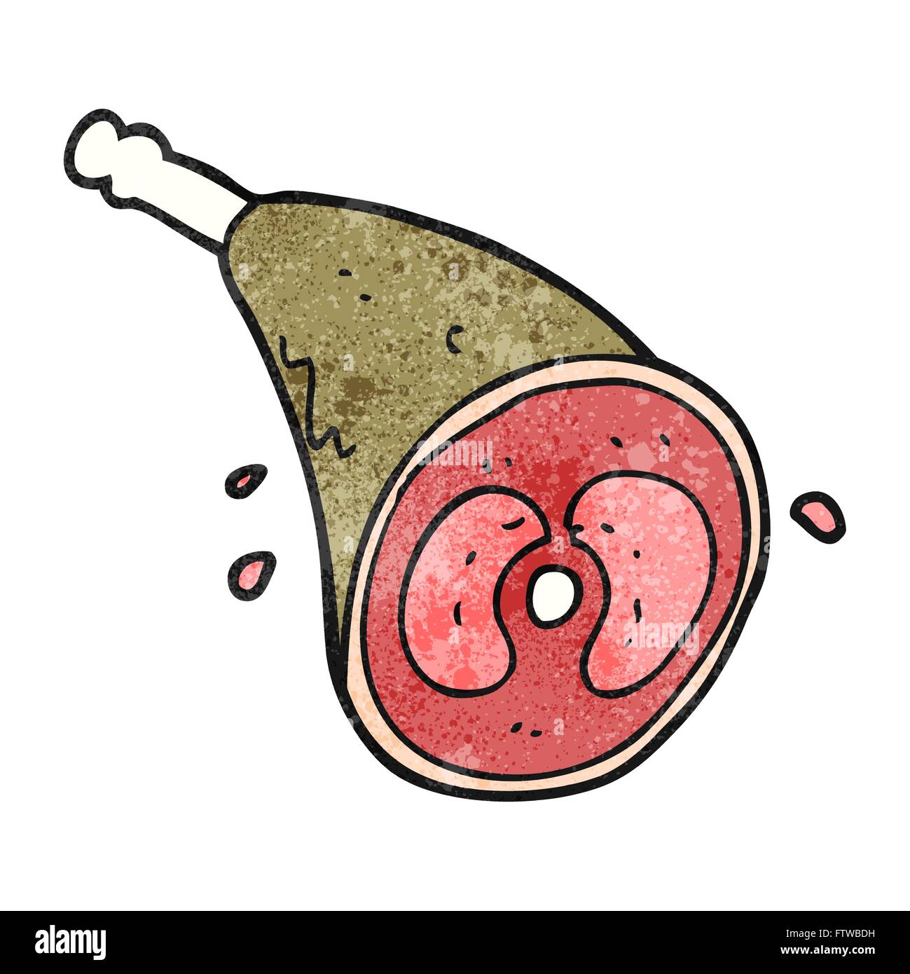 freehand textured cartoon meat Stock Vector Image & Art - Alamy