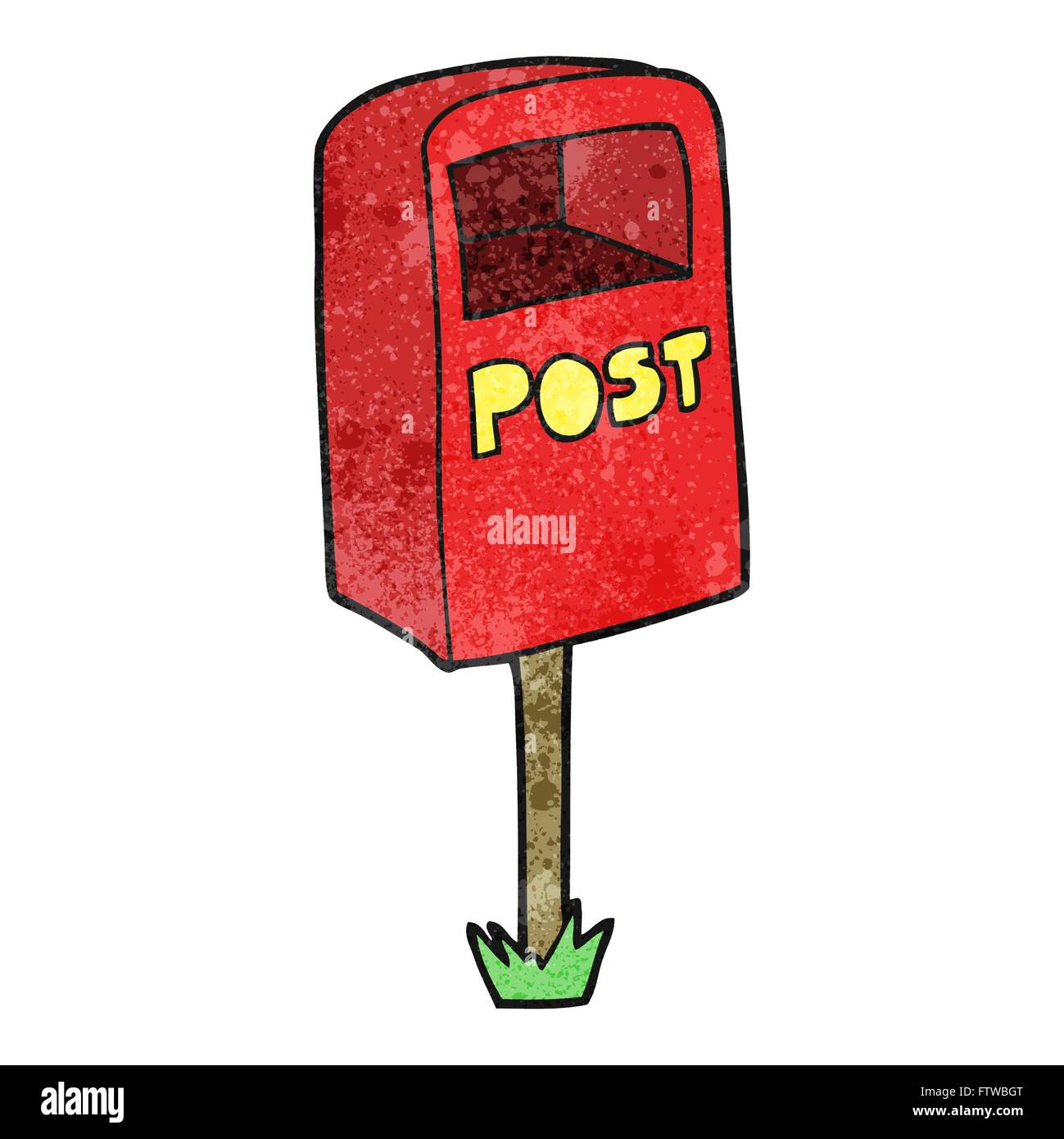 freehand textured cartoon post box Stock Vector Image & Art - Alamy