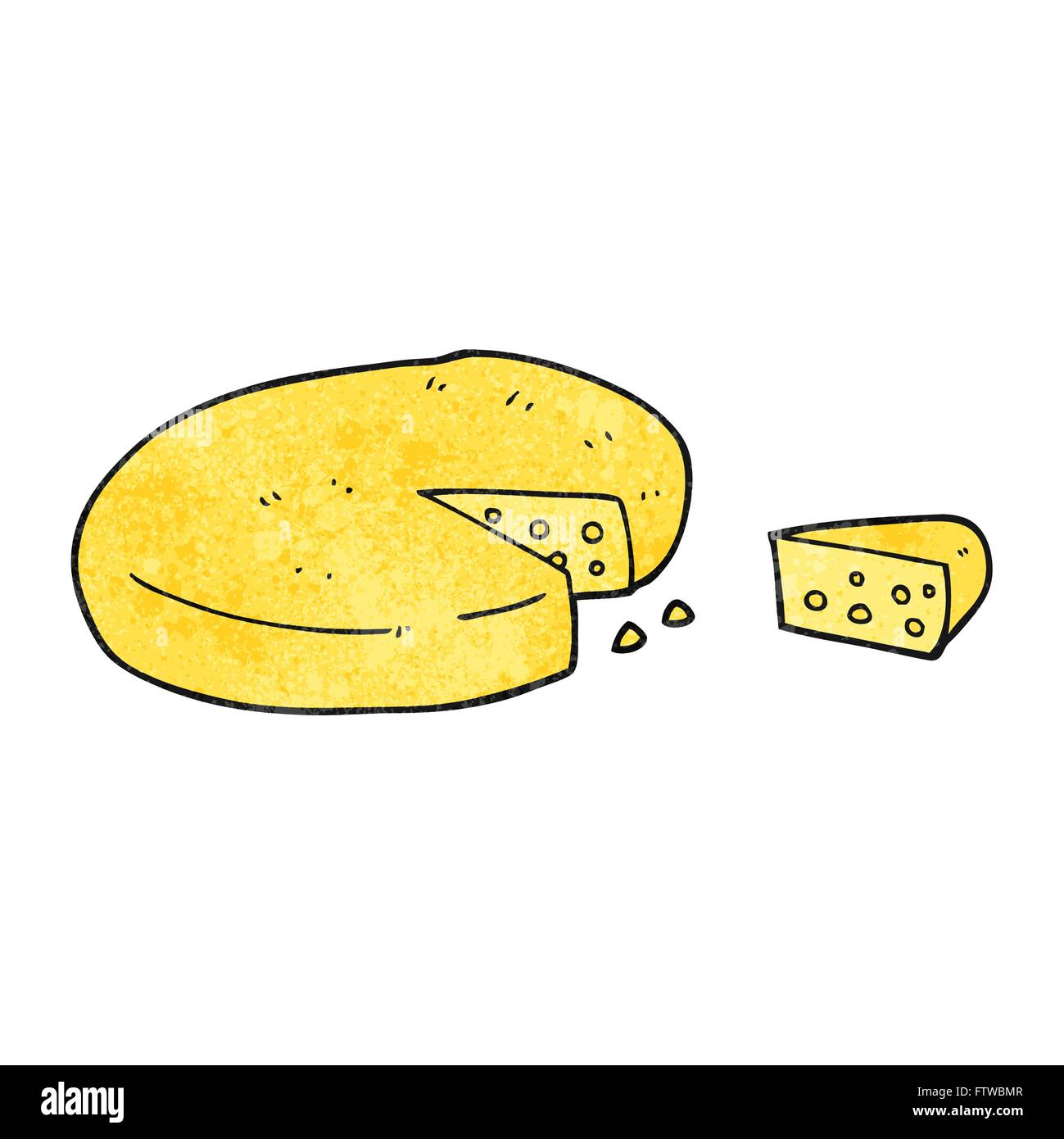 Freehand drawn cartoon cheese wheel Stock Vector Images - Alamy