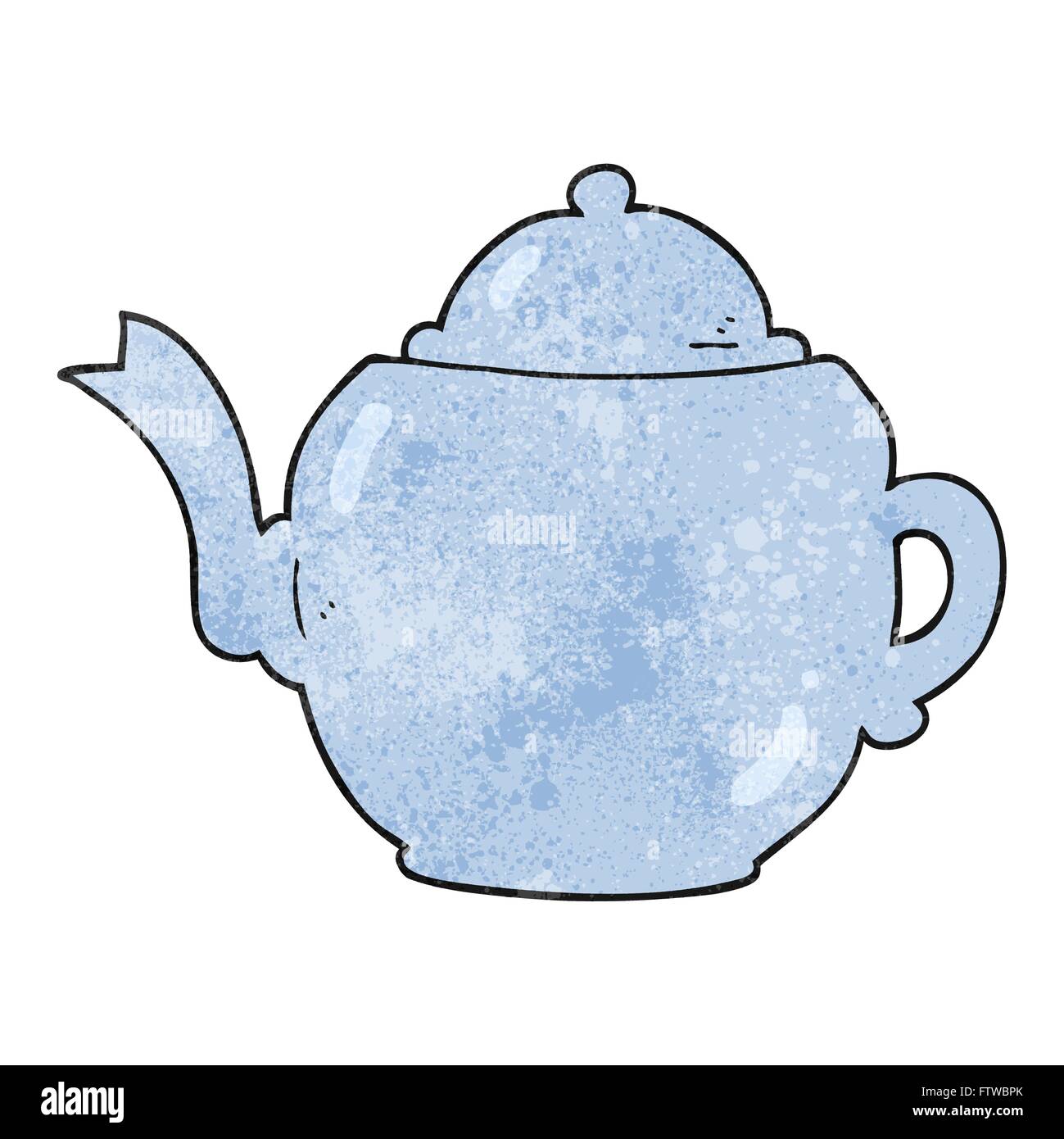 freehand textured cartoon teapot Stock Vector Image & Art - Alamy