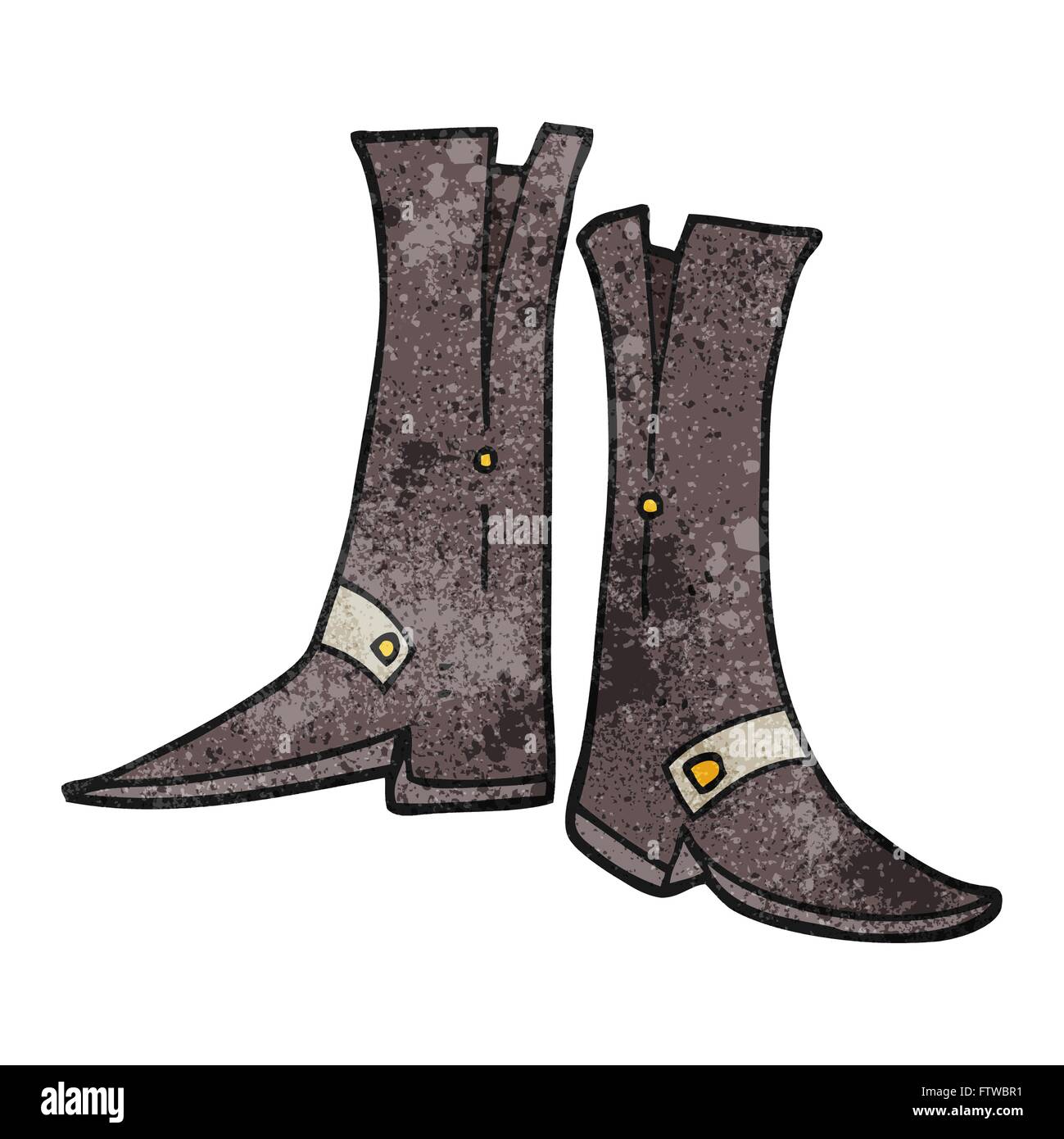 freehand textured cartoon boots Stock Vector Image & Art - Alamy