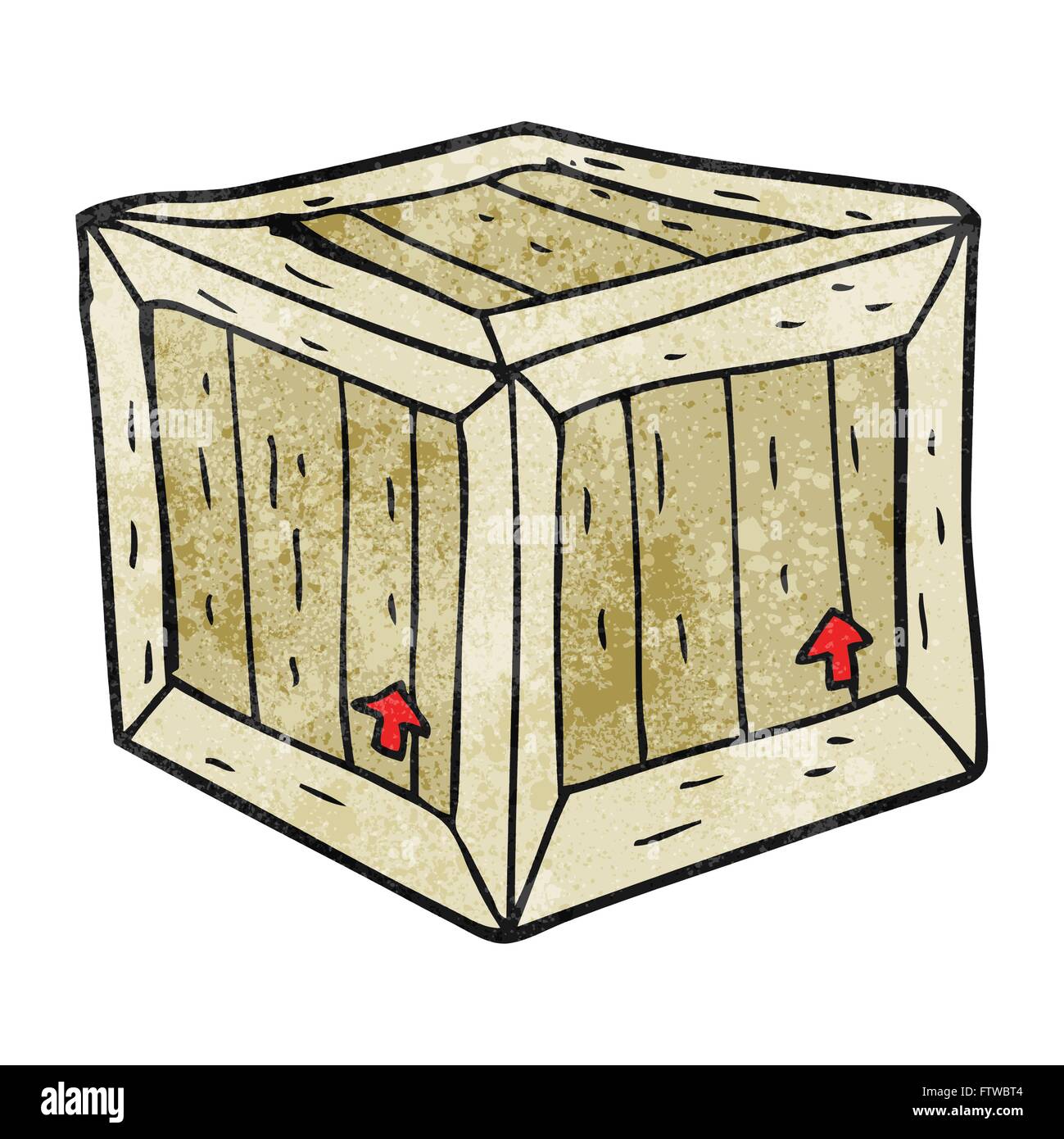 freehand textured cartoon box Stock Vector Image & Art - Alamy