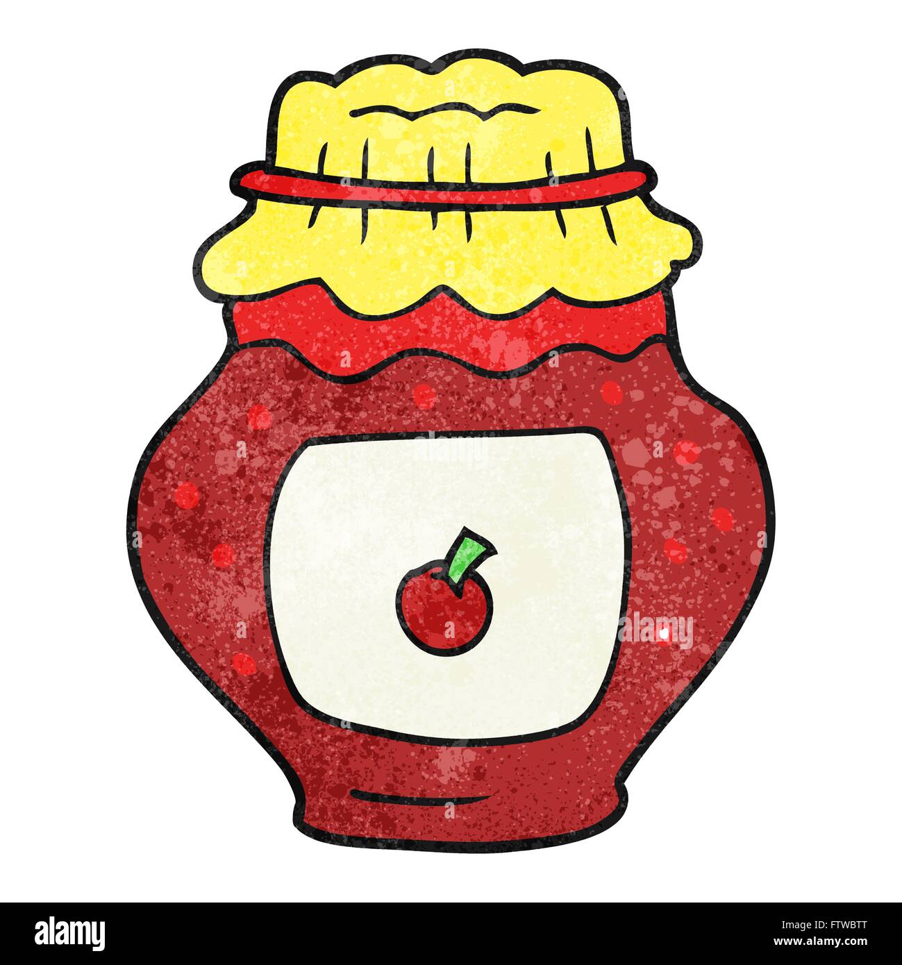 freehand textured cartoon jar of jam Stock Vector Image & Art - Alamy