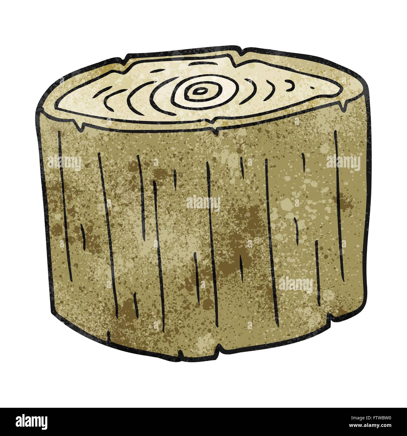 freehand textured cartoon log Stock Vector Image & Art - Alamy