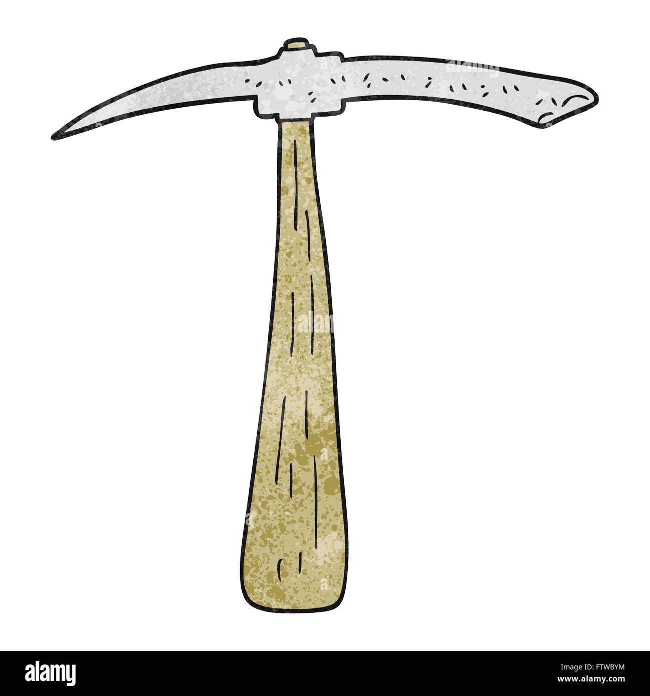 freehand textured cartoon pick axe Stock Vector Image & Art - Alamy