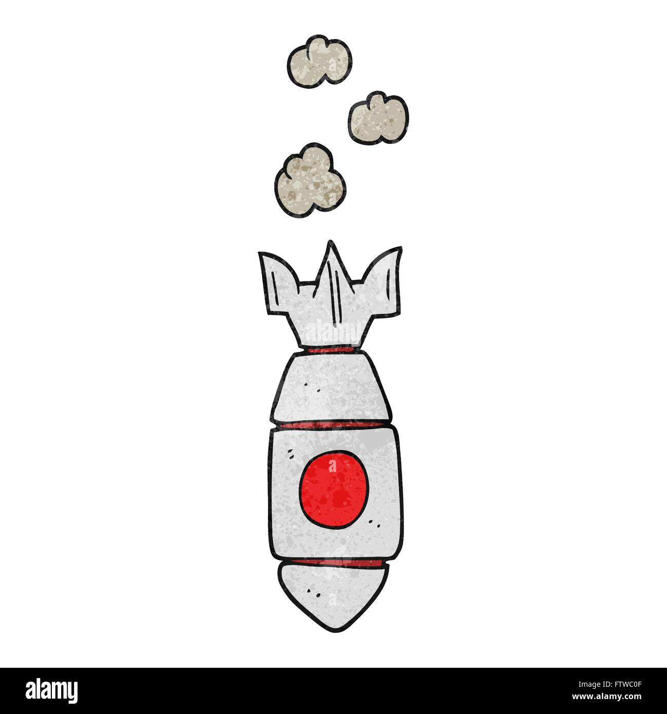 freehand textured cartoon falling bomb Stock Vector Image & Art - Alamy