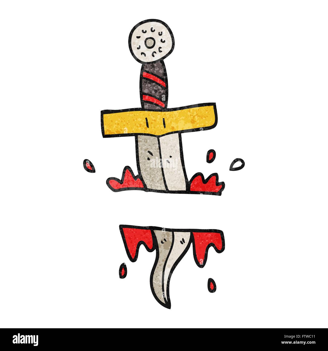 Freehand drawn cartoon dagger symbol Stock Vector Images - Alamy