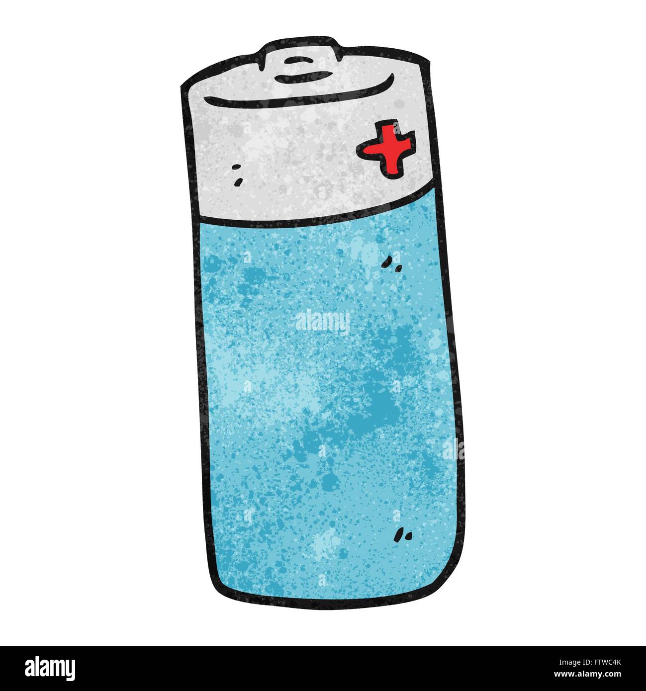 freehand textured cartoon battery Stock Vector Image & Art - Alamy