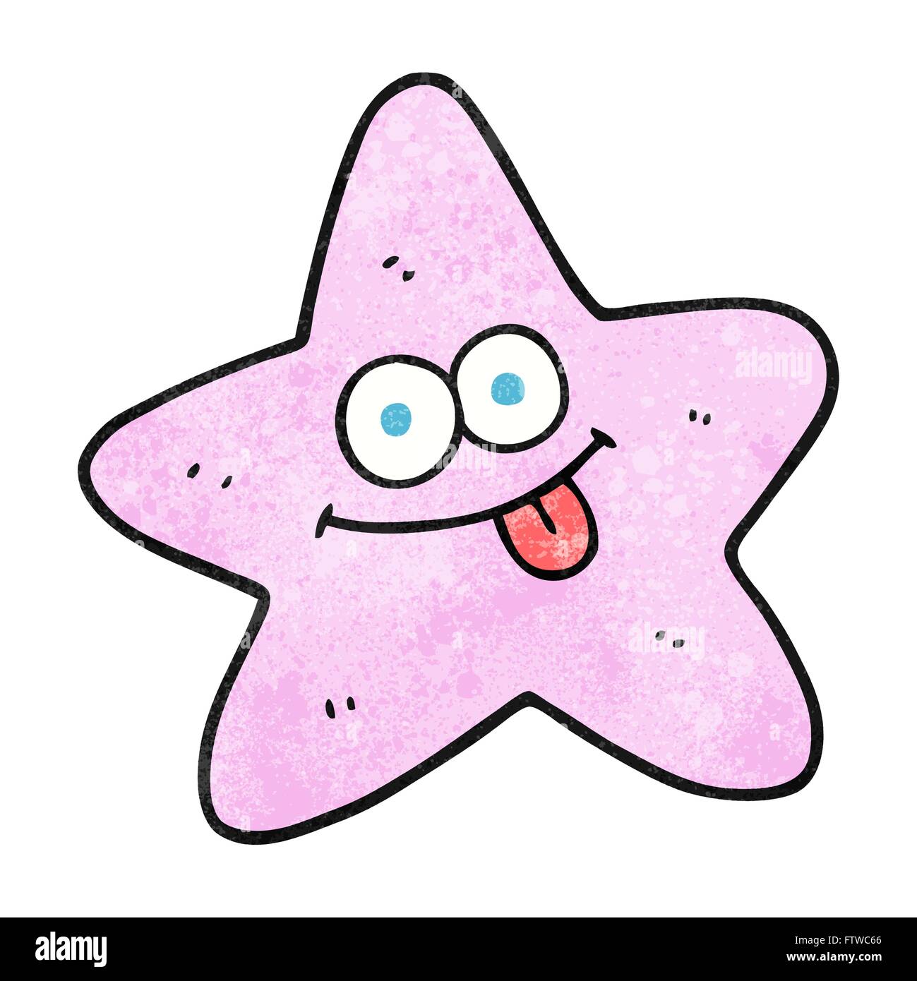 freehand textured cartoon starfish Stock Vector Image & Art - Alamy