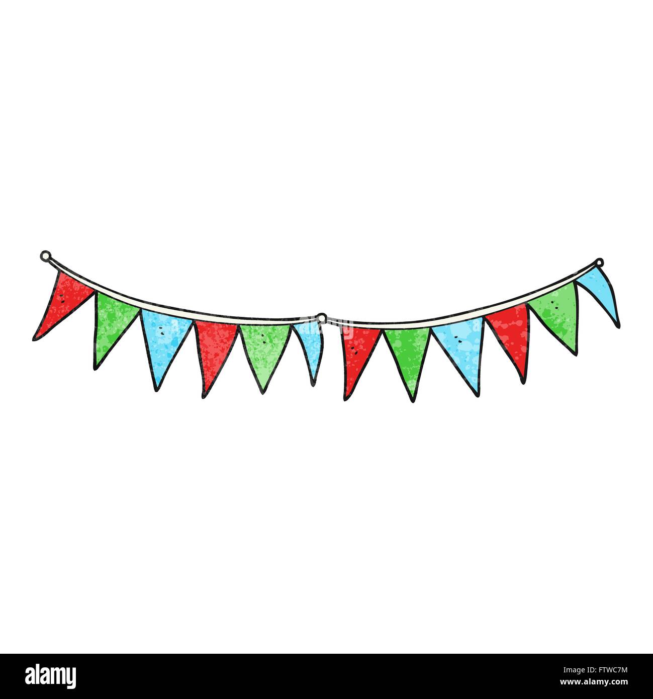 freehand textured cartoon bunting flags Stock Vector Image & Art - Alamy