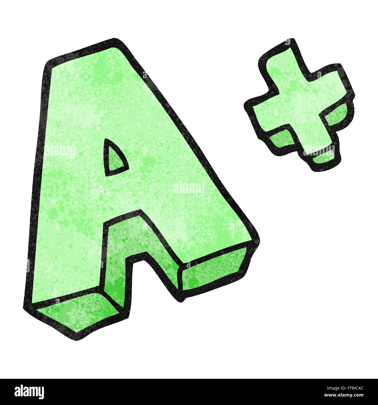 freehand textured cartoon A grade symbol Stock Vector Image & Art - Alamy