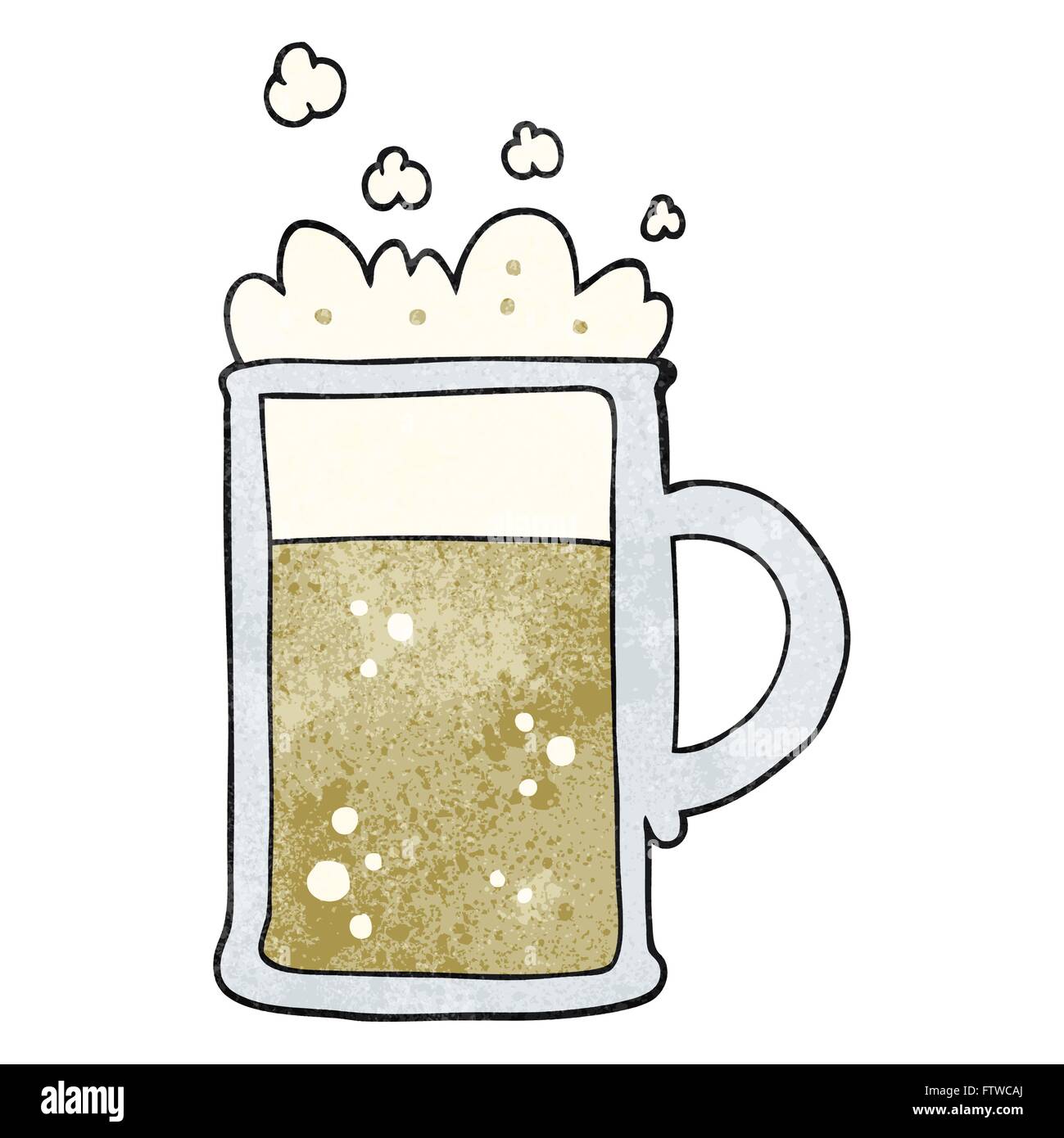 freehand textured cartoon tankard of beer Stock Vector Image & Art - Alamy