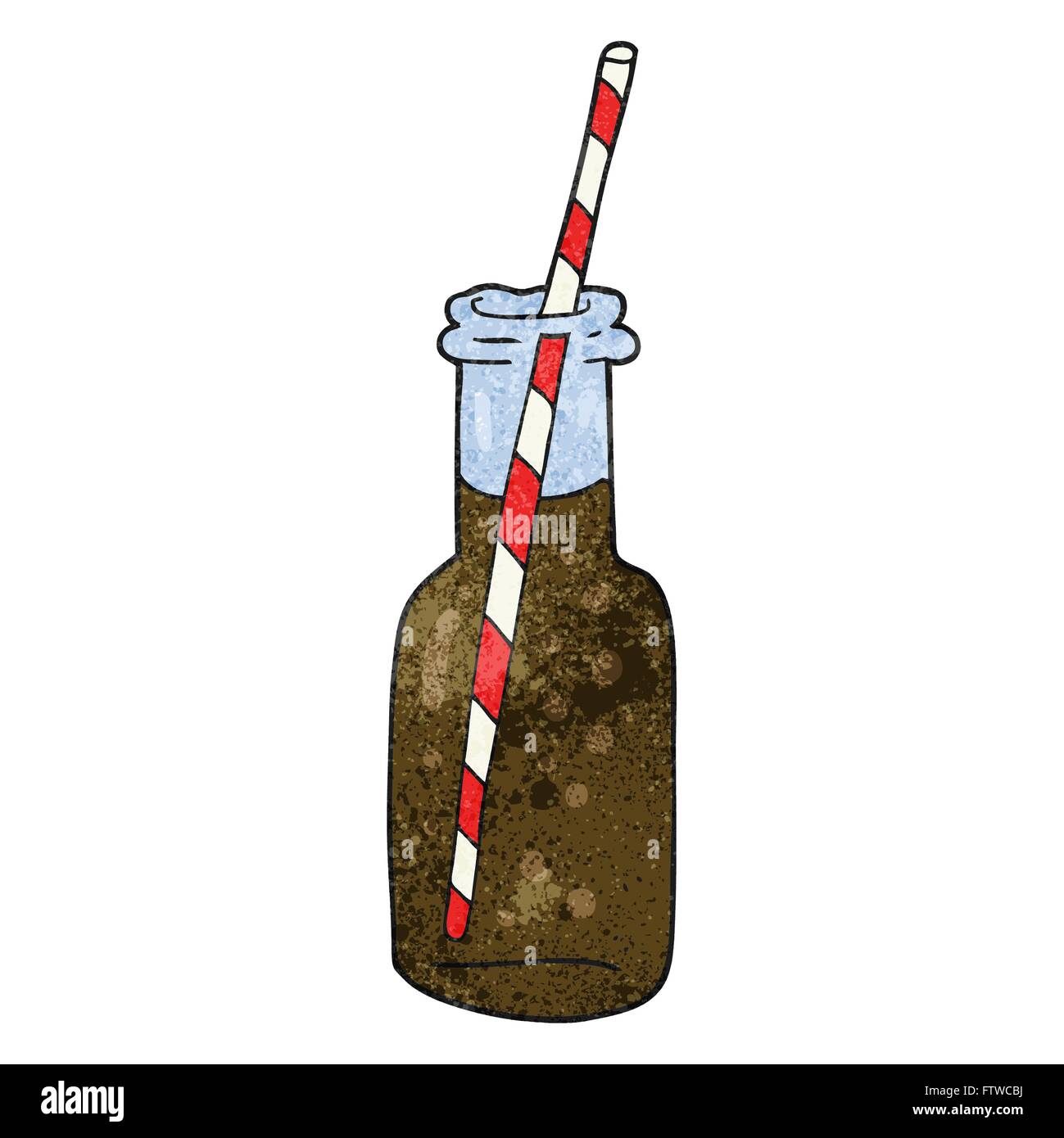 freehand textured cartoon fizzy drink bottle Stock Vector Image & Art ...