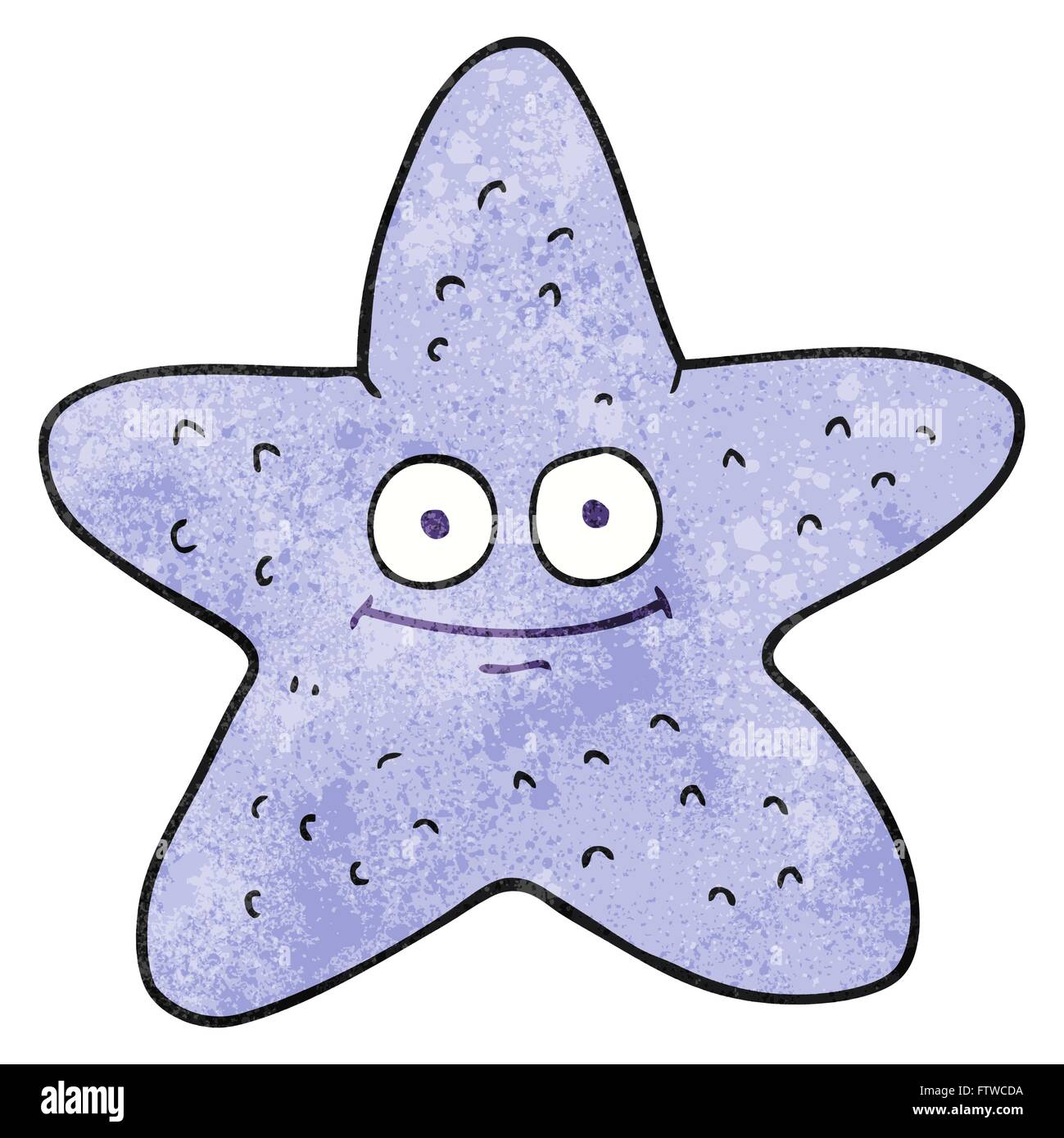 freehand textured cartoon starfish Stock Vector Image & Art - Alamy