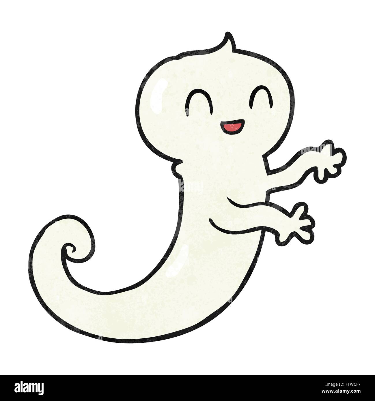 freehand textured cartoon ghost Stock Vector Image & Art - Alamy
