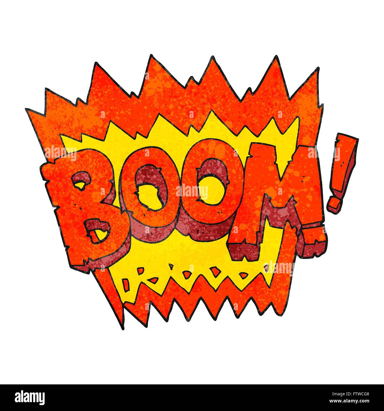 freehand textured cartoon boom symbol Stock Vector Image & Art - Alamy