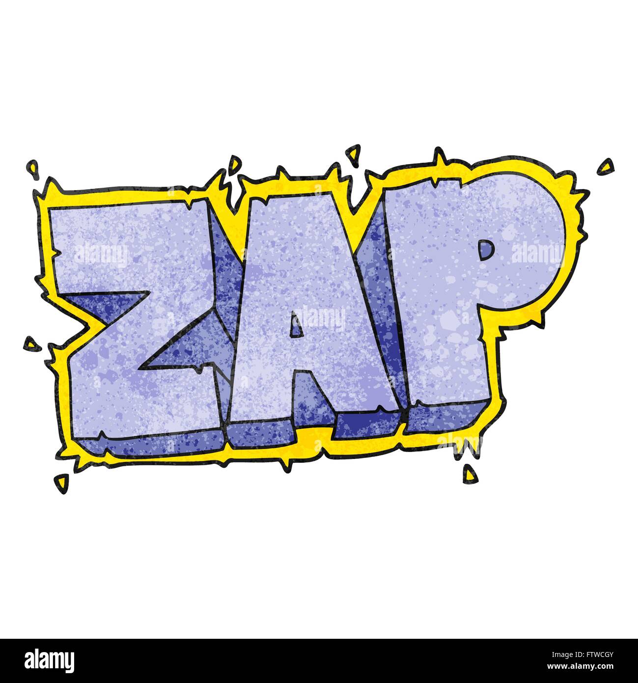 freehand textured cartoon zap symbol Stock Vector Image & Art - Alamy