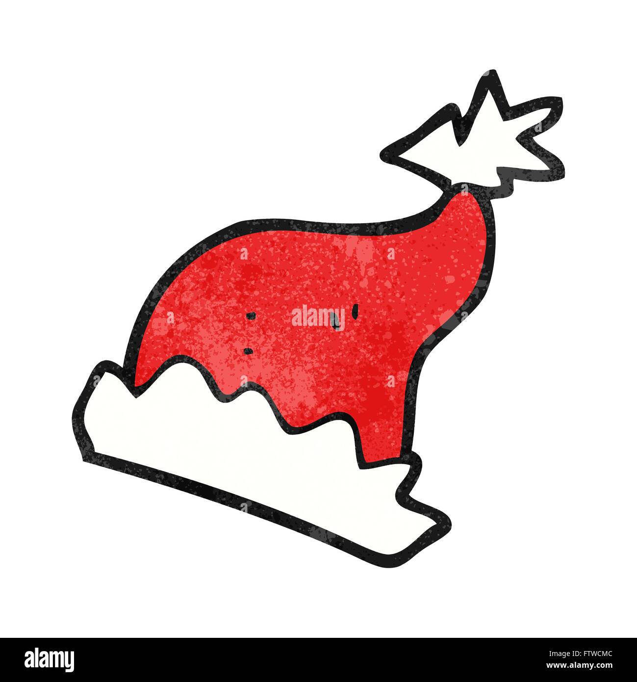 freehand textured cartoon santa hat Stock Vector Image & Art - Alamy