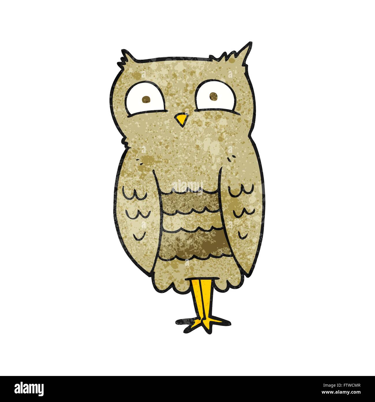 freehand textured cartoon owl Stock Vector Image & Art - Alamy