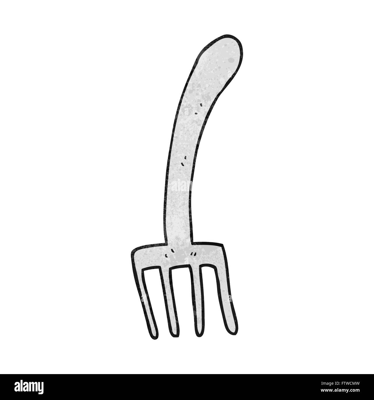 freehand textured cartoon fork Stock Vector Image & Art - Alamy