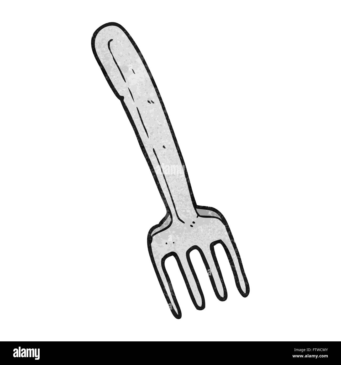 freehand textured cartoon fork Stock Vector Image & Art - Alamy