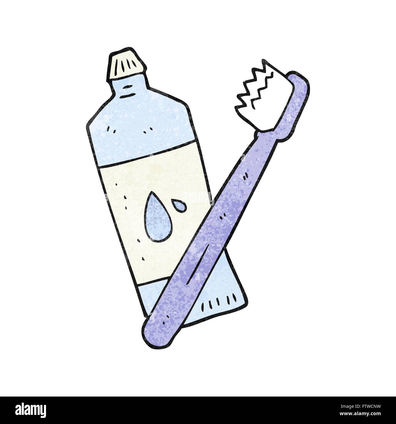 freehand textured cartoon toothbrush Stock Vector Image & Art - Alamy