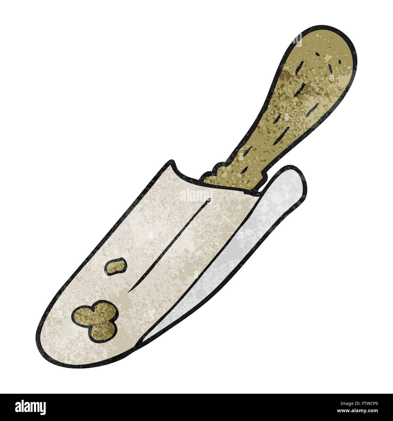 freehand textured cartoon shovel Stock Vector Image & Art - Alamy