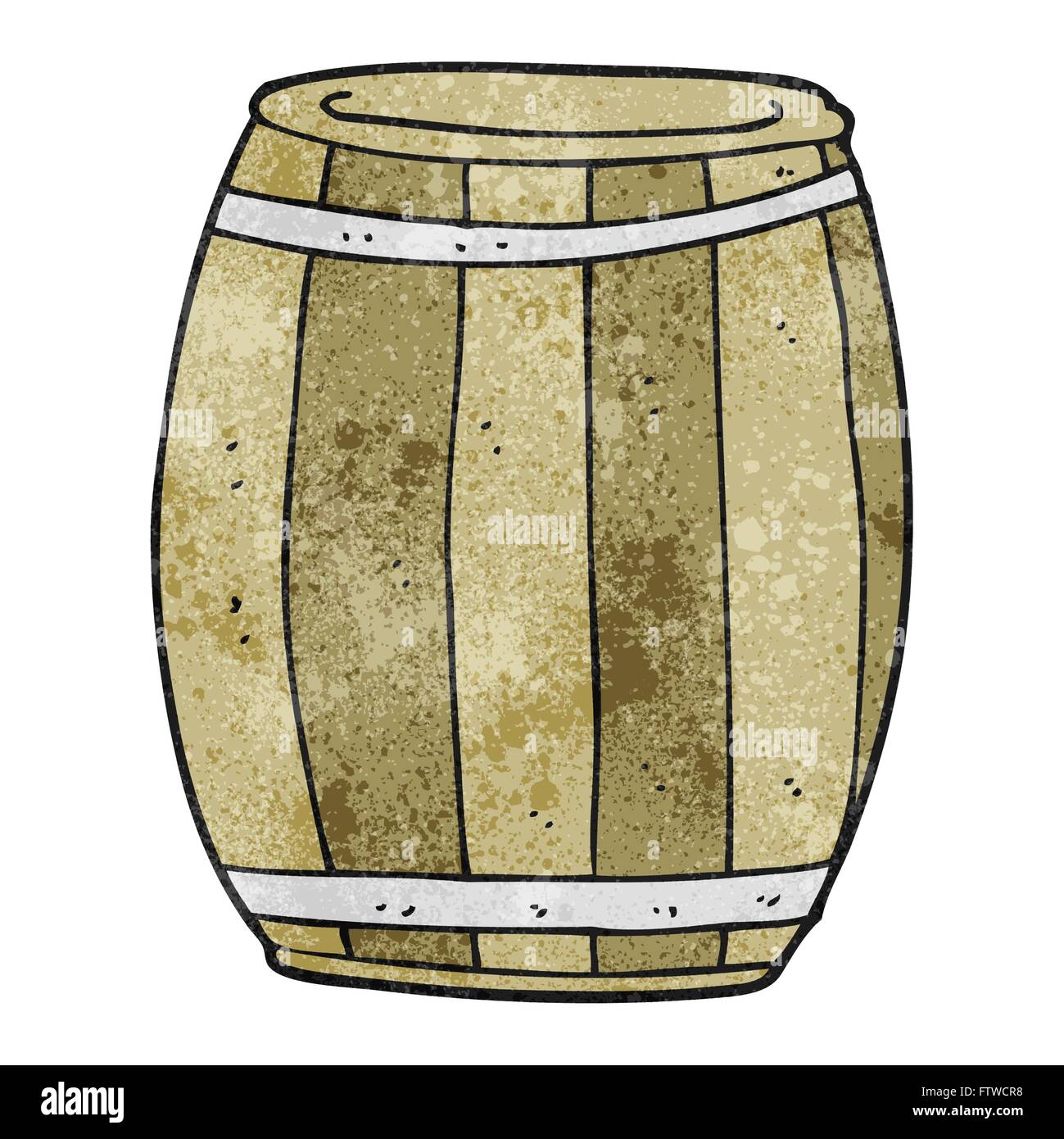 freehand textured cartoon barrel Stock Vector Image & Art - Alamy