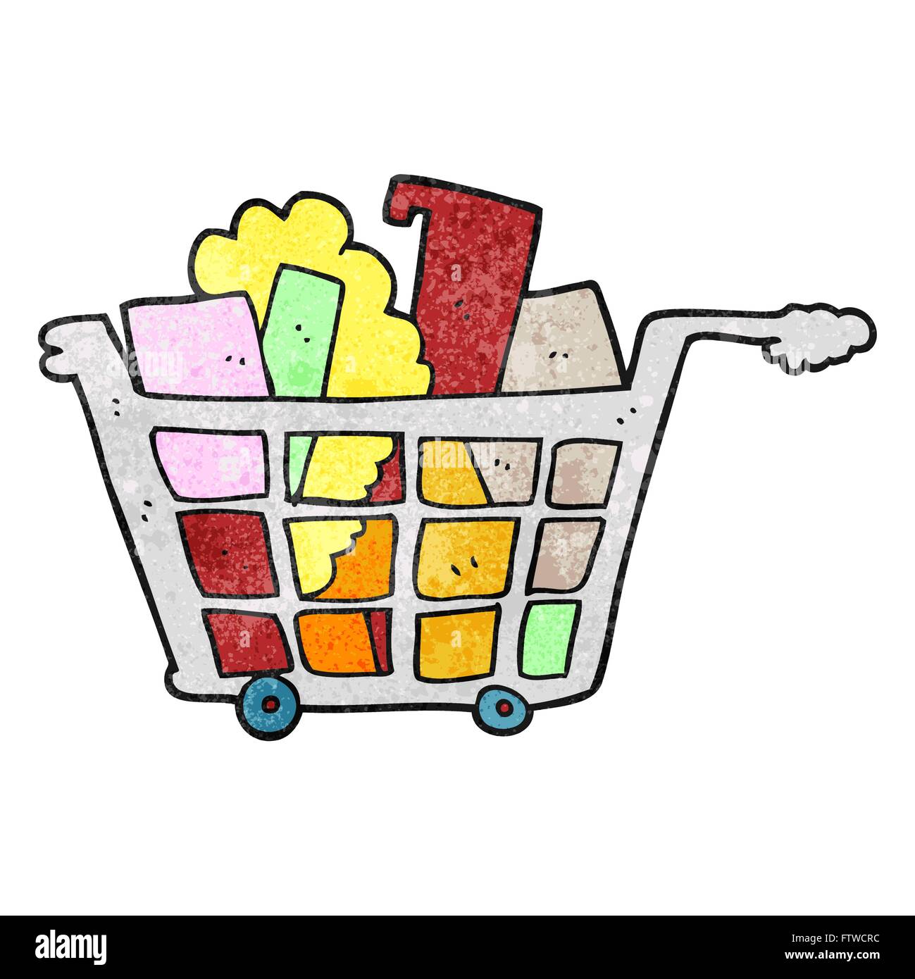 Freehand drawn cartoon shopping trolley hi-res stock photography and ...