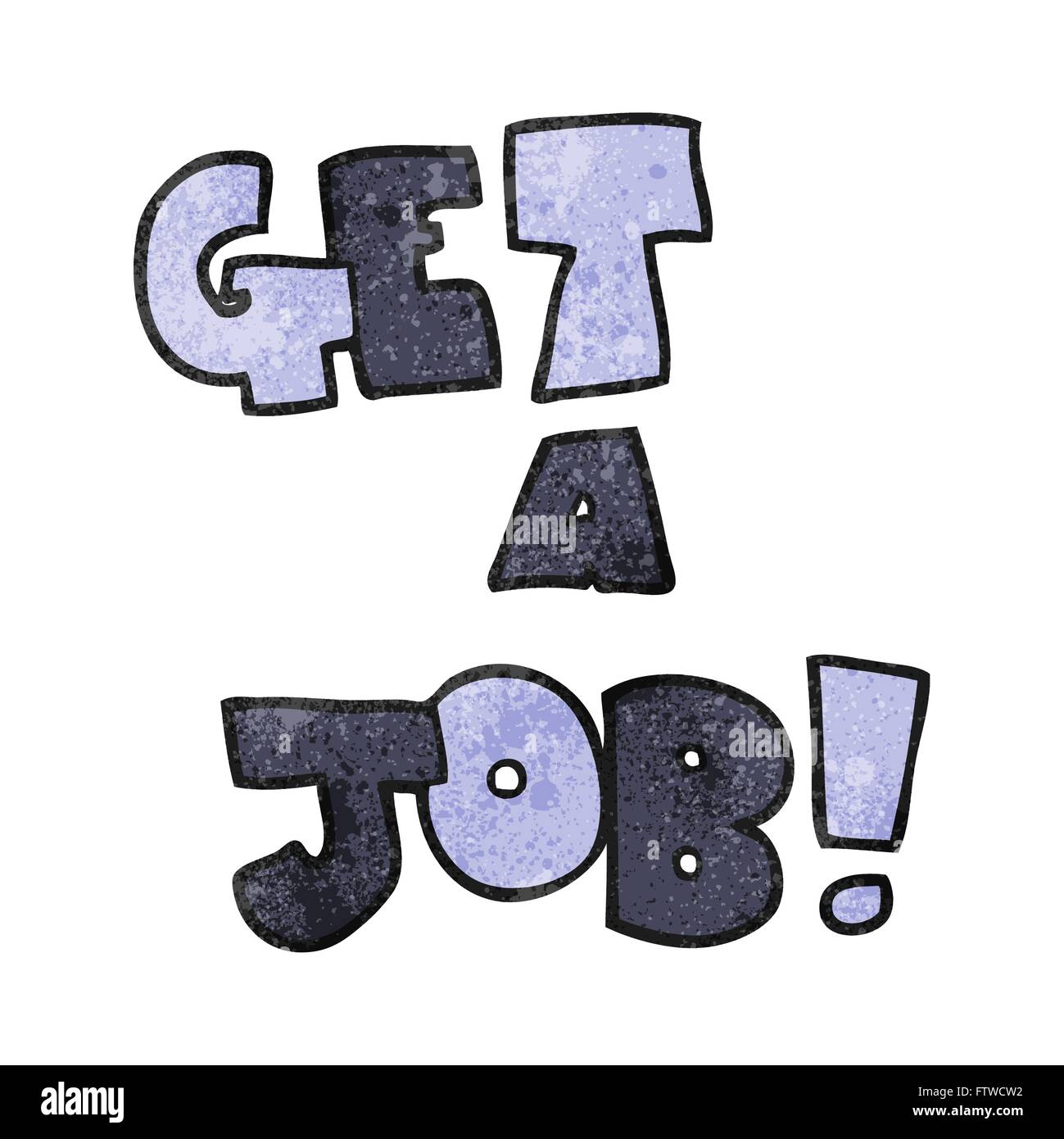 freehand textured cartoon Get A Job symbol Stock Vector Image & Art - Alamy