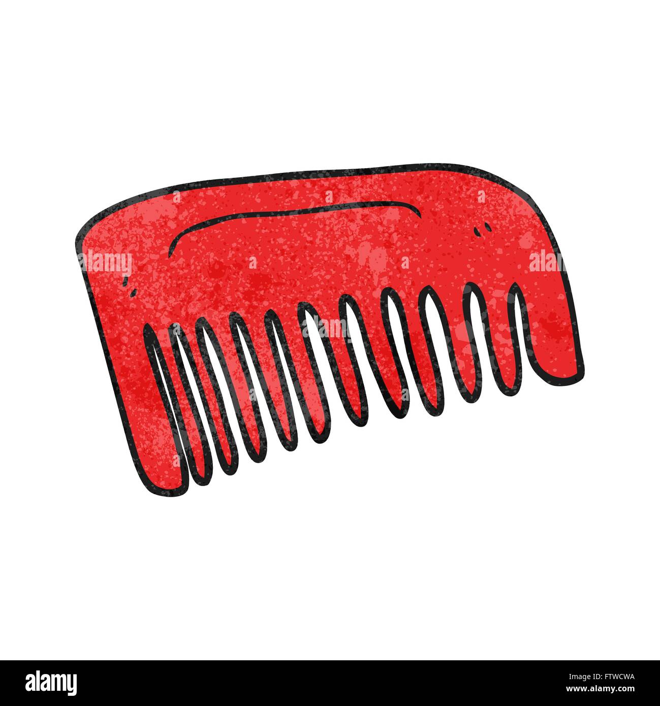 freehand textured cartoon comb Stock Vector Image & Art - Alamy