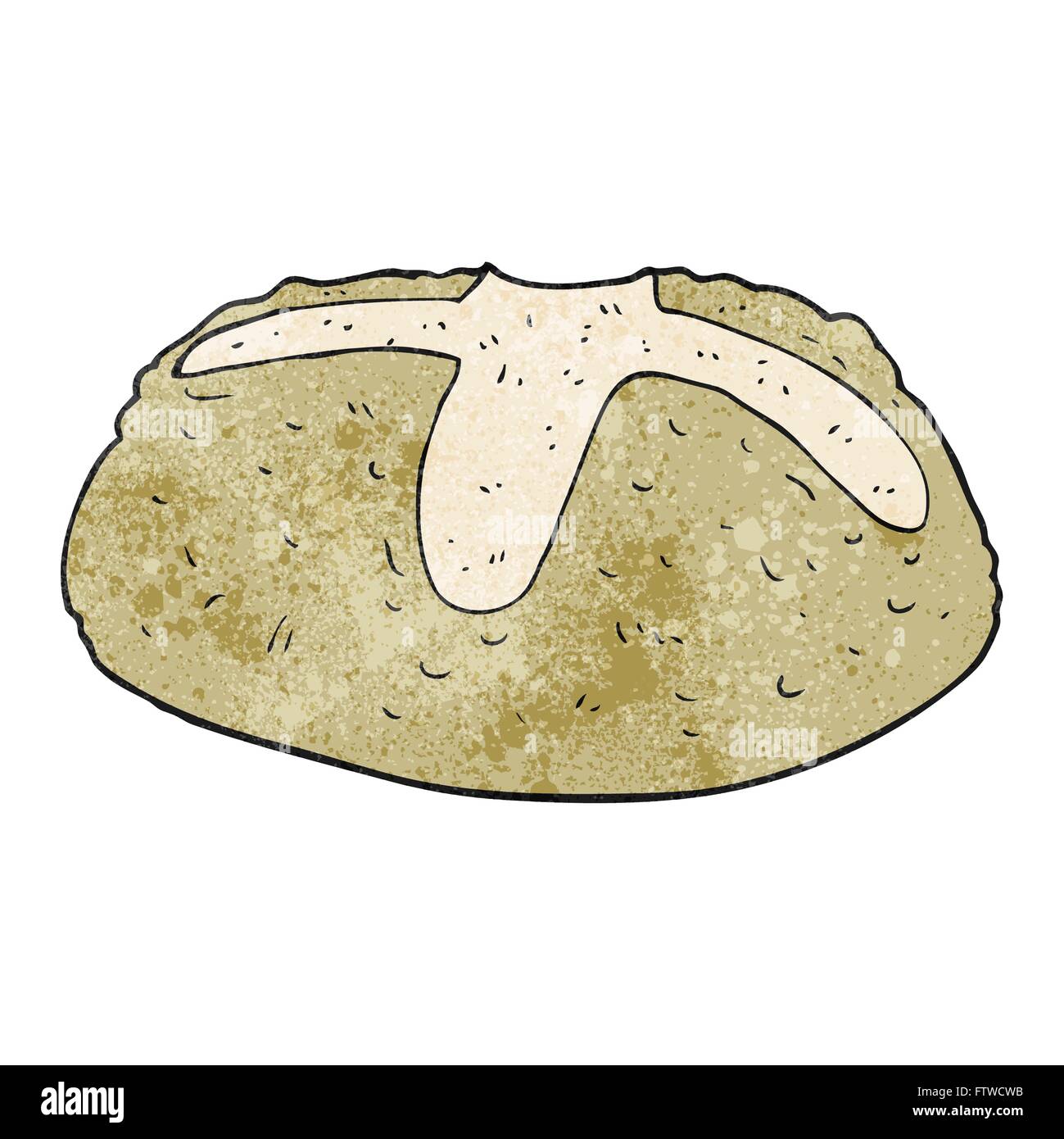 freehand textured cartoon loaf of bread Stock Vector Image & Art - Alamy