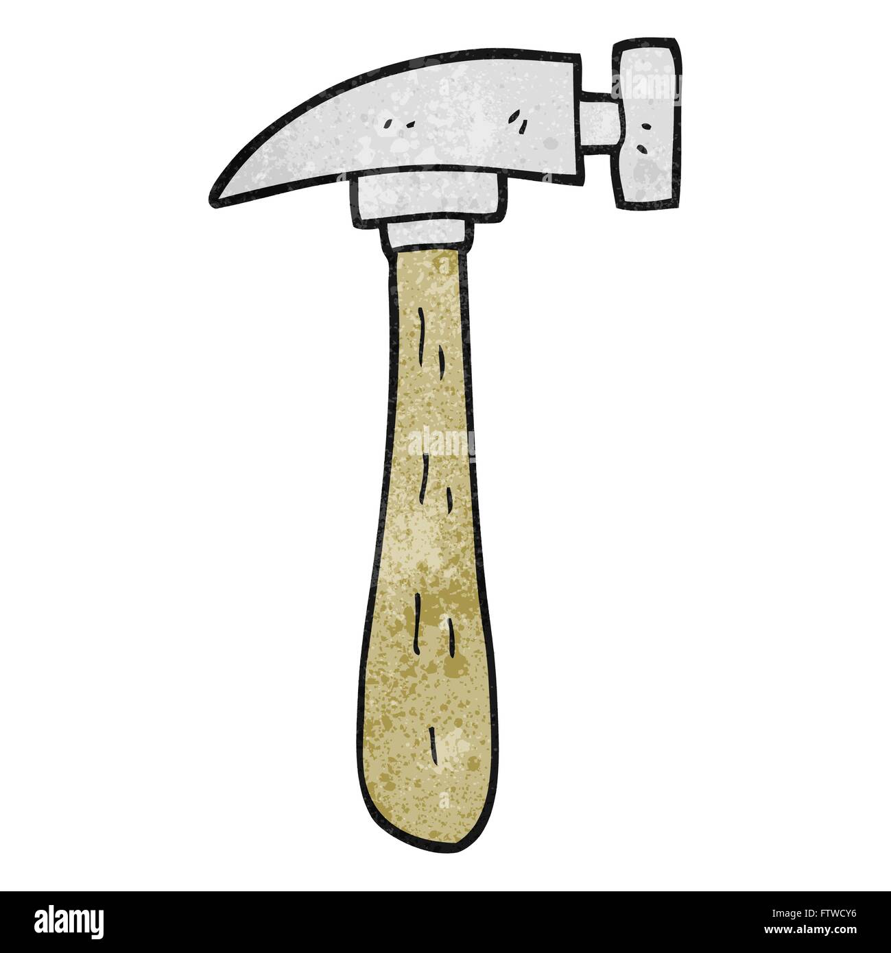 freehand textured cartoon hammer Stock Vector Image & Art - Alamy