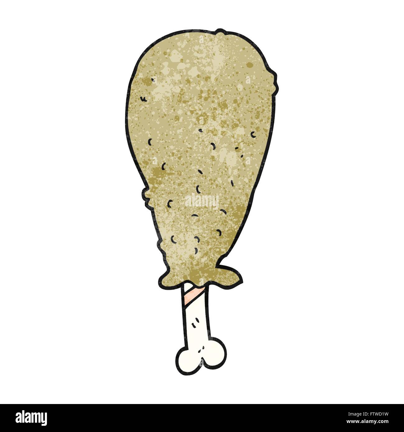 freehand textured cartoon chicken leg Stock Vector Image & Art - Alamy