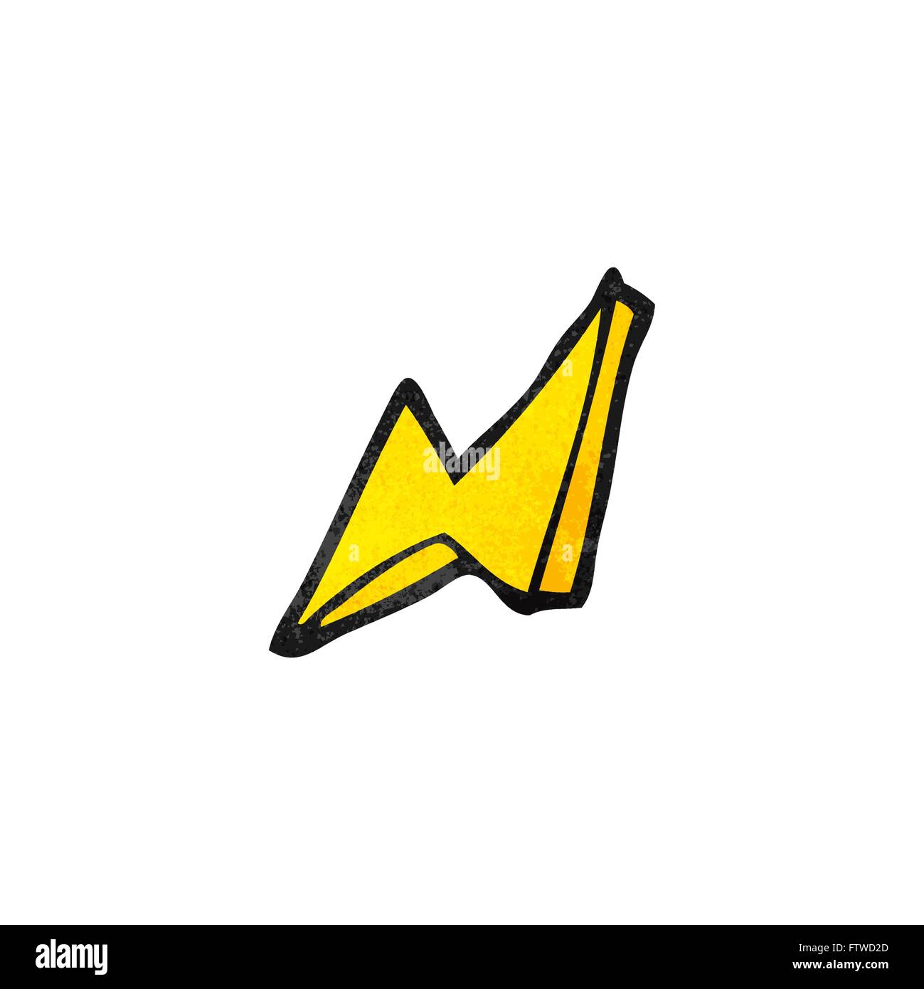 freehand textured cartoon lightning bolt doodle Stock Vector Image ...