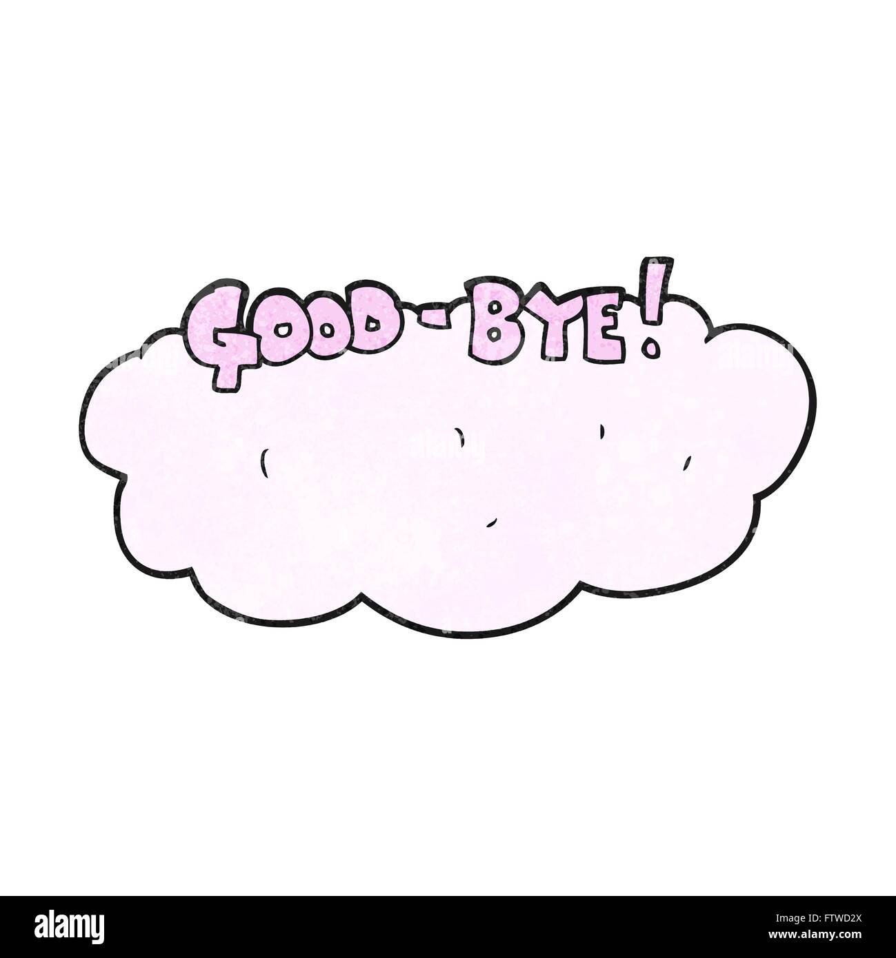 freehand textured cartoon goodbye sign Stock Vector Image & Art - Alamy