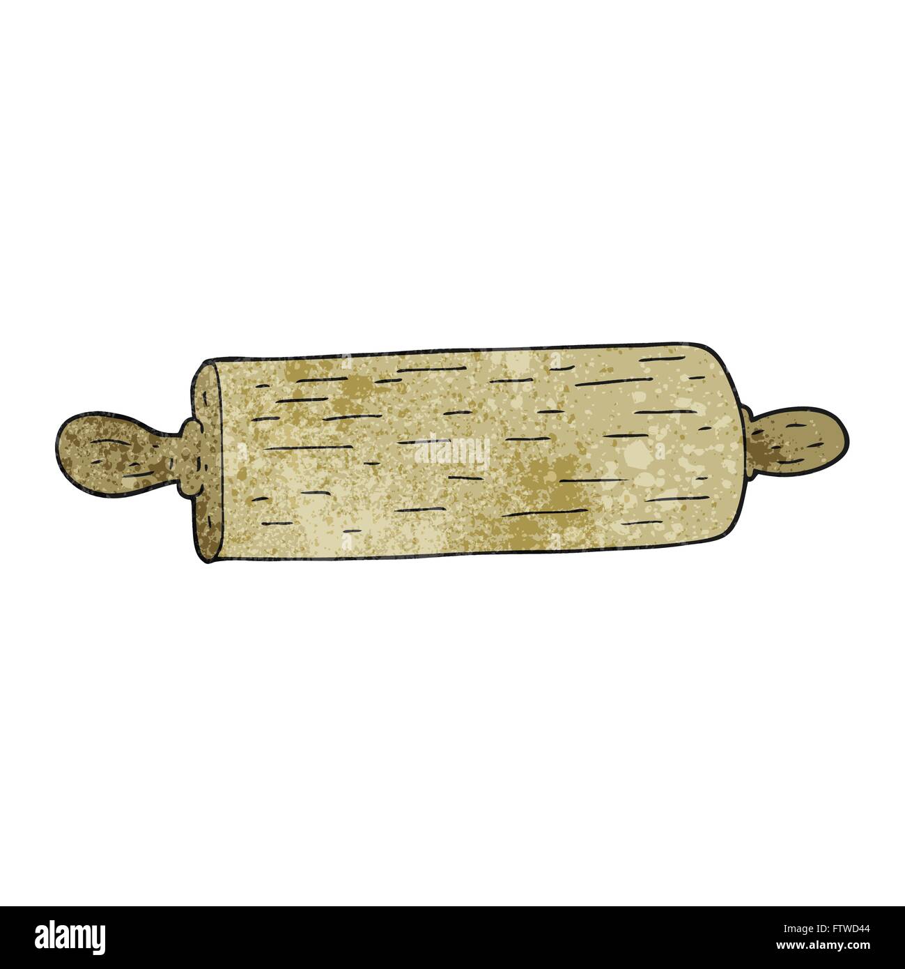 freehand textured cartoon rolling pin Stock Vector Image & Art - Alamy
