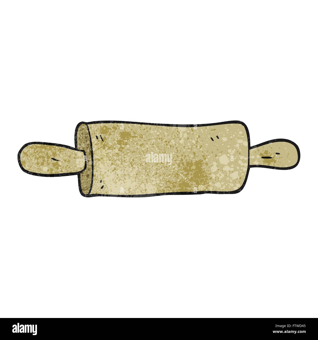 freehand textured cartoon rolling pin Stock Vector Image & Art - Alamy