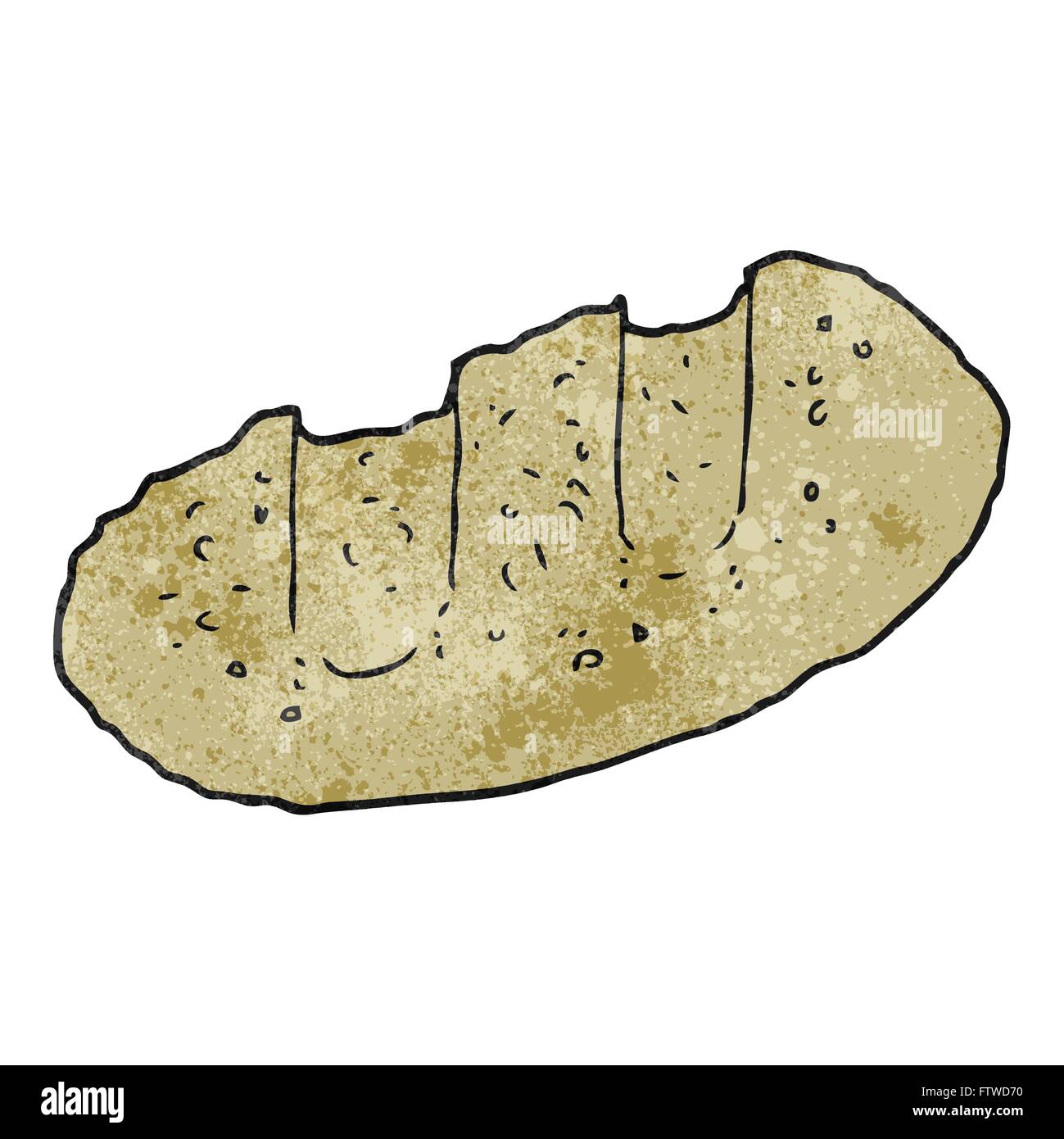 freehand textured cartoon bread Stock Vector Image & Art - Alamy
