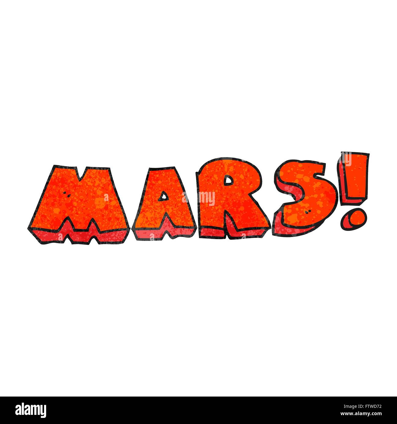 Freehand Textured Cartoon Mars Text Symbol Stock Vector Image And Art Alamy