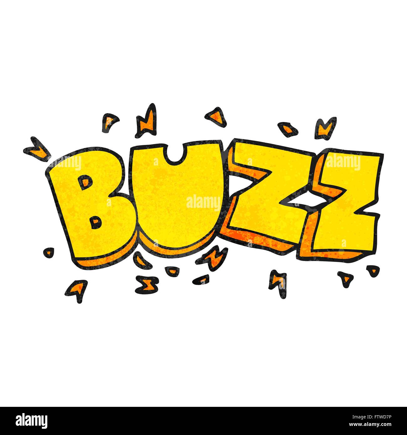 freehand textured cartoon buzz symbol Stock Vector Image & Art - Alamy