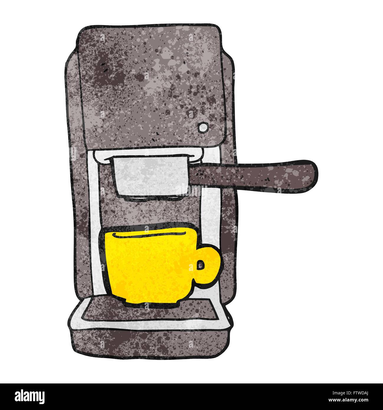 freehand textured cartoon espresso maker Stock Vector Image & Art - Alamy