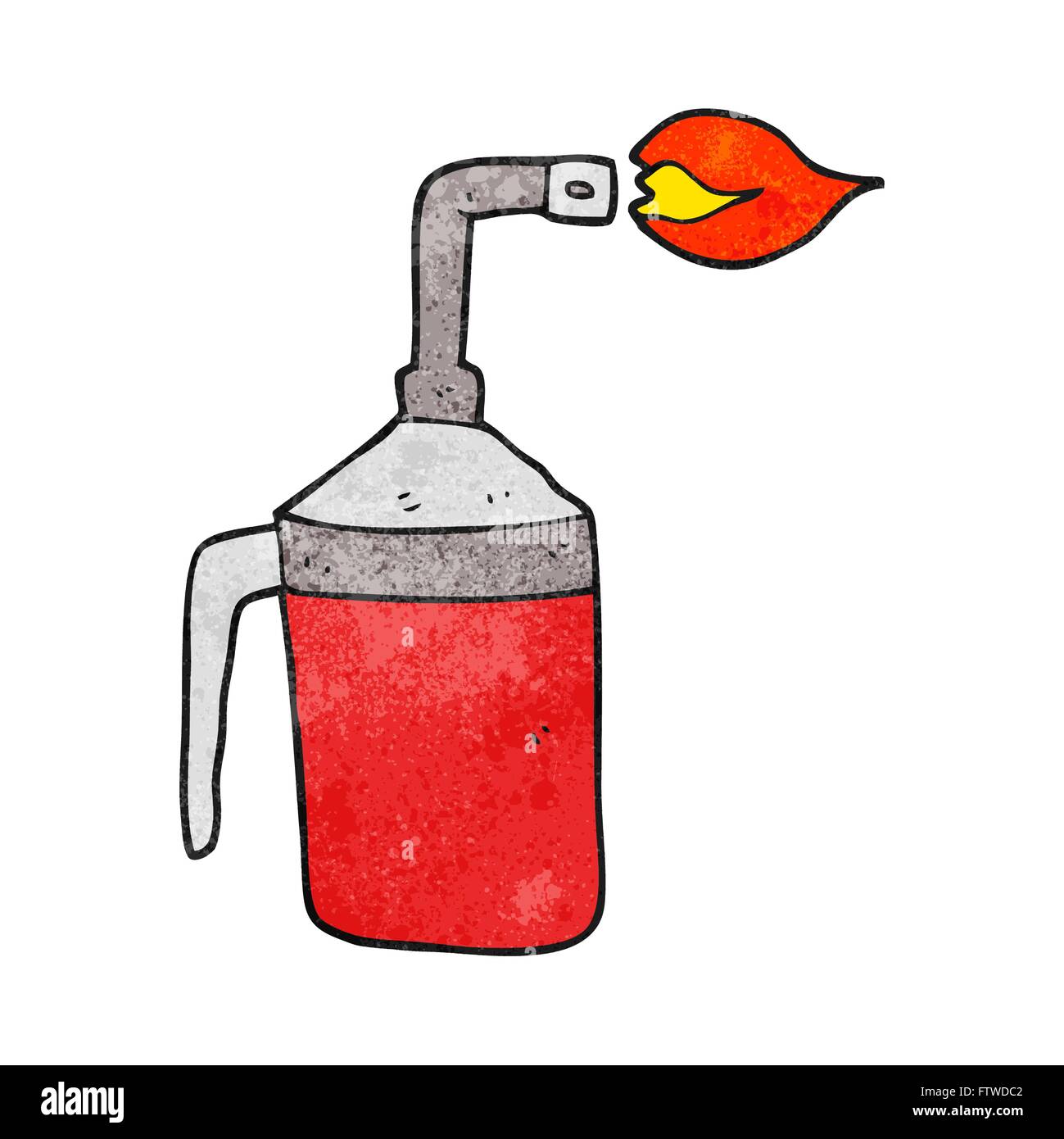 freehand textured cartoon blow torch Stock Vector Image & Art - Alamy