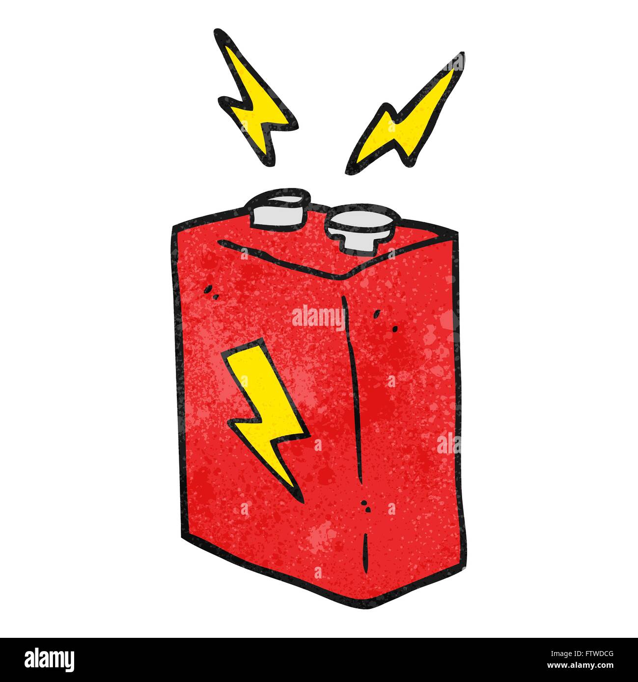 freehand textured cartoon battery Stock Vector Image & Art - Alamy