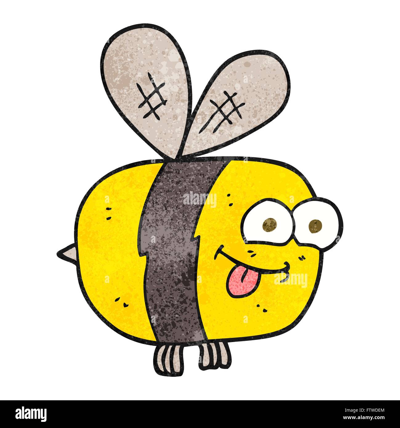 freehand textured cartoon bee Stock Vector Image & Art - Alamy