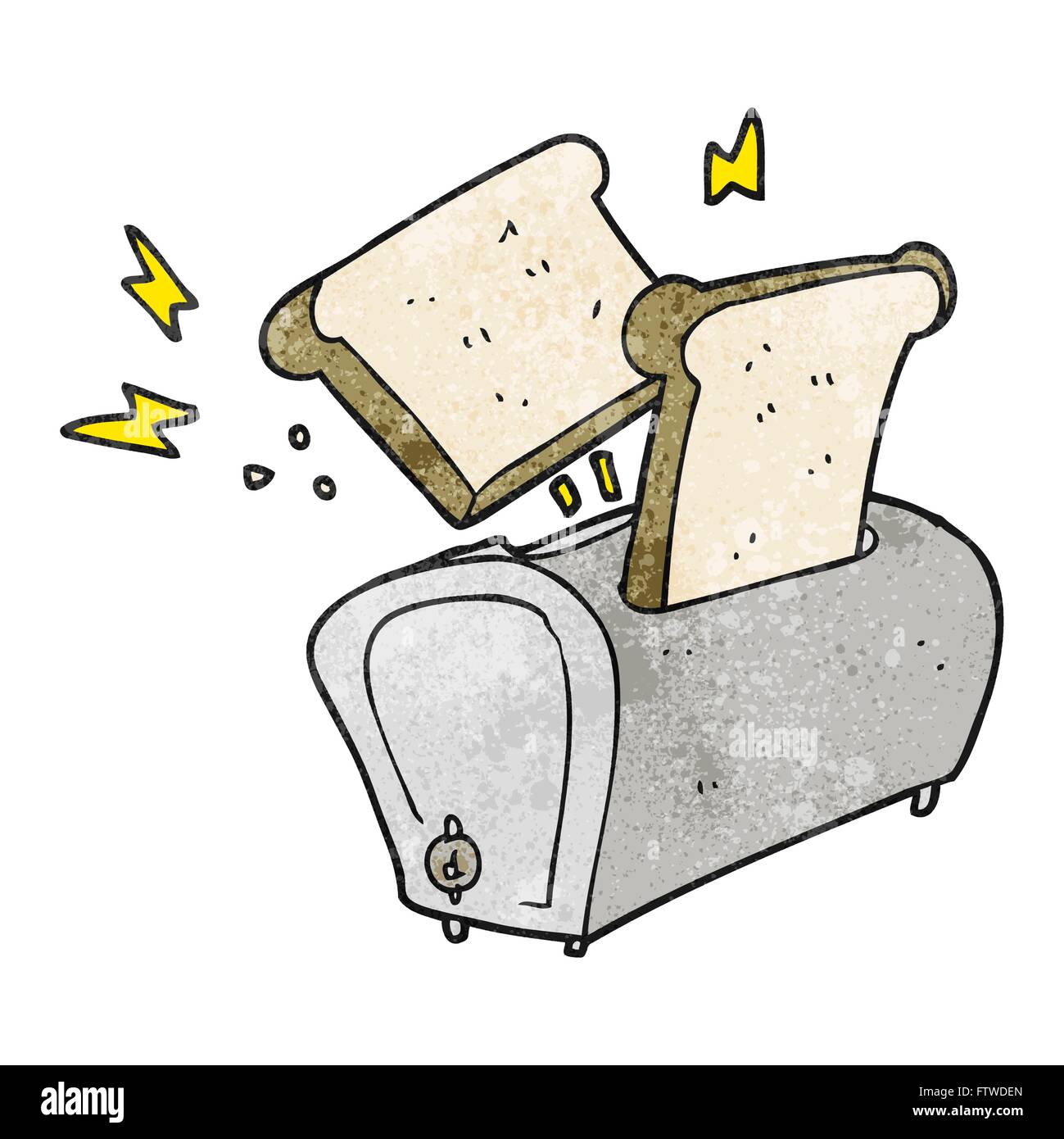 freehand textured cartoon toaster Stock Vector Image & Art - Alamy
